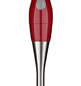 Eternal Living Immersion Hand Blender Handheld Electric Heavy Duty, Red