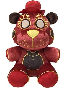 fnaf 20cm toy red freddy plushie and keychain (limited edition) in stock us, security breach freddy plush toy soft