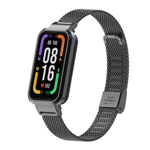 T-BLUER Compatible for Xiaomi Redmi Smart Band Pro Strap,Redmi Smart Band Pro Stainless Steel Metal Replacement Bands Straps Watchband Accessories for Xiaomi Redmi Smart Band Pro Bracelet