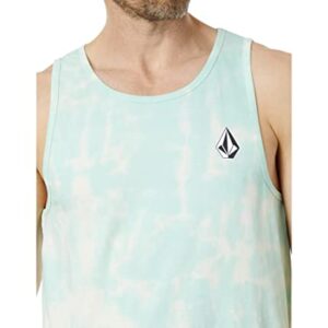 Volcom Men's Regular Iconic Stone Tie Dye Tank, Ice, Small