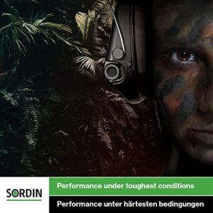 Sordin Supreme MIL CC Slim Active Ear Defenders - Leather Band & Foam Kits - Nexus Radio Downlead - Green Ear Muffs