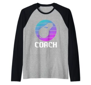 retro vintage classic coach coaching raglan baseball tee