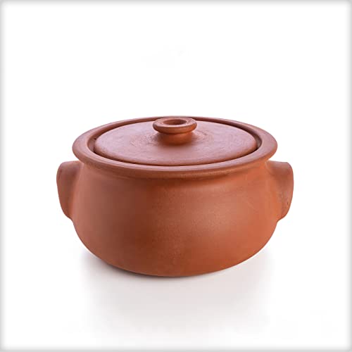 LUKSYOL Handmade Moroccan Clay Pots with Lids | Versatile Cookware Set for Authentic Cooking | Terracotta & Safe