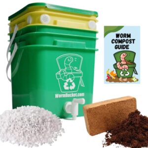 worm bucket indoor composting kit for making worm castings and worm tea