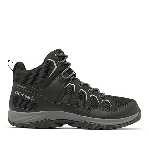 Columbia Men's Granite Trail Mid Waterproof, Black/Titanium Grey Steel, 10