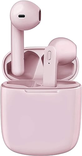 Wireless Earbuds, Bluetooth Headphones with Microphone, IPX7 Waterproof, 35H Playtime, High-Fidelity Stereo Earphones,Compatible with Apple/iOS/Android,for Running/Fitness/Work - Pink