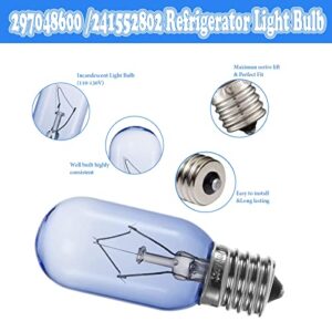 FELHOOD T8 40W Refrigerator Light Bulb 297048600 241552802 Compatible with Whirlpool Electrolx Kenmore Frigidaire Light Bulb AP3770086 1056577 AH976993 EA976993-2 Pack