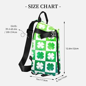 Crossbody Sling Backpack St-Patrick'S-Day-Clover Travel Hiking Chest Daypack One Strap Shoulder Bag