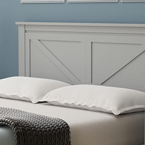 Glenwillow Home Farmhouse Solid Wood Platform Bed in Full - Ultimate Grey