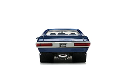 Big Time Muscle 1:24 1971Pontiac GTO Die-cast Car Dark Blue, Toys for Kids and Adults