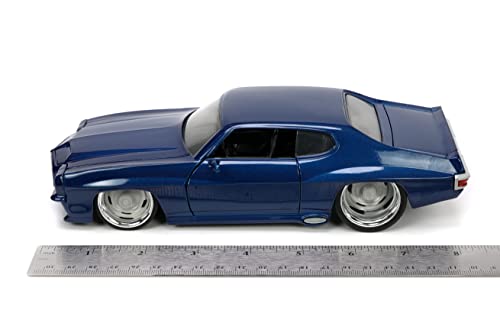 Big Time Muscle 1:24 1971Pontiac GTO Die-cast Car Dark Blue, Toys for Kids and Adults