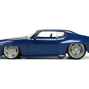 Big Time Muscle 1:24 1971Pontiac GTO Die-cast Car Dark Blue, Toys for Kids and Adults