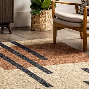 nuLOOM Katy Modern Braided Jute Area Rug, 4x6, Brown