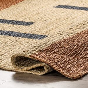 nuLOOM Katy Modern Braided Jute Area Rug, 4x6, Brown