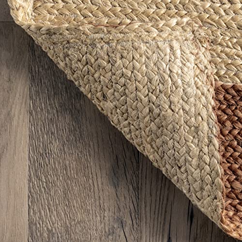 nuLOOM Katy Modern Braided Jute Area Rug, 4x6, Brown