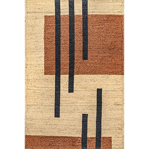 nuLOOM Katy Modern Braided Jute Area Rug, 4x6, Brown