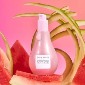 Glow Recipe Watermelon Glow Niacinamide Dew Drops Hydrating Serum with Hyaluronic Acid, Moringa Oil + Vitamin E - Lightweight Facial Serum & Priming Liquid Highlighter - Travel Size (15 ml)