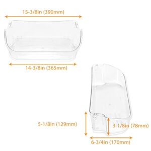 HECASA Refrigerator Door Shelf Replace for 240356402 AP2549958 Compatible with Refrigerators Refrigerator Door Bin Replacement Lightweight Clear