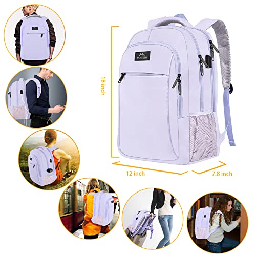 Laptop Backpack for Girls, 15.6 Inch Anti Theft College School Backpack for Women with USB Charging Port, Water Resistant Durble Students Bookbag Casual Daypack Travel Computer Work Bag Gift for Women