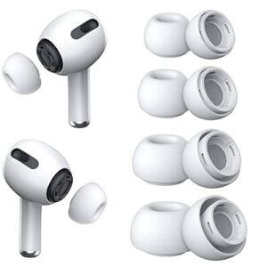 [4 pairs ] replacement ear tips for airpods pro and airpods pro 2 with noise reduction hole, silicone ear tips for airpods pro with portable storage box and fit in the charging case(xs/s/m/l)