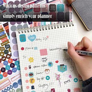 NICKANG Planner Stickers and Accessories | 31Sheets/1740+Pcs | Productivity & Decorative Stickers and Accessories, Ideal for Budget, to Do List, Journals, Calendars, Daily, Women, Adults, Holiday