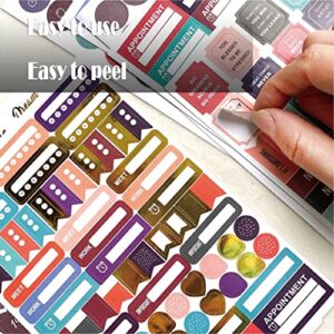 NICKANG Planner Stickers and Accessories | 31Sheets/1740+Pcs | Productivity & Decorative Stickers and Accessories, Ideal for Budget, to Do List, Journals, Calendars, Daily, Women, Adults, Holiday