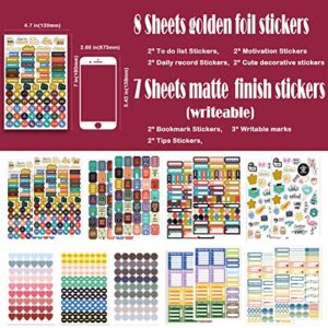 NICKANG Planner Stickers and Accessories | 31Sheets/1740+Pcs | Productivity & Decorative Stickers and Accessories, Ideal for Budget, to Do List, Journals, Calendars, Daily, Women, Adults, Holiday