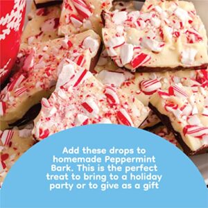 LaetaFood Peppermint Striped Hard Candy Drops, Individually Wrapped (1 Pound Bag - Approx. 75 Count)