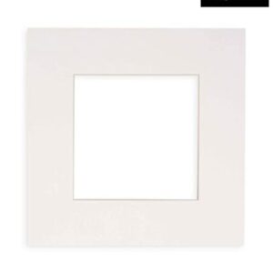 11x11 Mat Bevel Cut for 7x7 Photos - Precut White Square Shaped Photo Mat Board Opening - Acid Free Matte to Protect Your Pictures - Bevel Cut for Family Photos, Pack of 1 Matboard