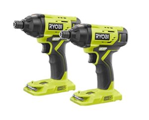 2 pack of ryobi p235a 18v one+ impact driver (bare tool) (renewed)