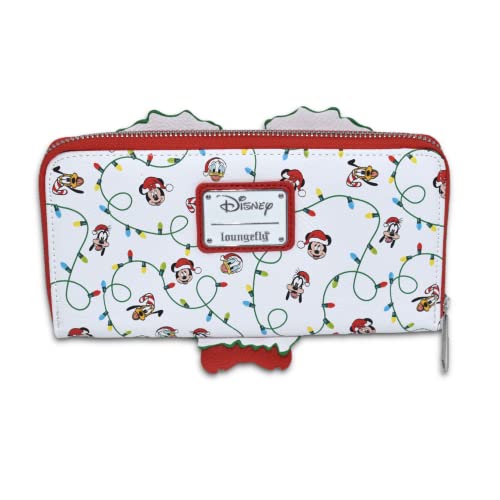 Loungefly GT Exclusive Disney Mickey & Friends Holiday Wreath Wallet