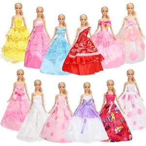 sotogo 12 sets doll clothes for 11.5 inch girl doll handmade doll outfits fashion doll dresses party wedding dresses doll gowns