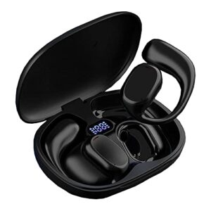 wfoelvr open ear headphones wireless earbuds bluetooth earbuds wireless headphones bluetooth headphones wireless earphones bluetooth earphones (b66-black)