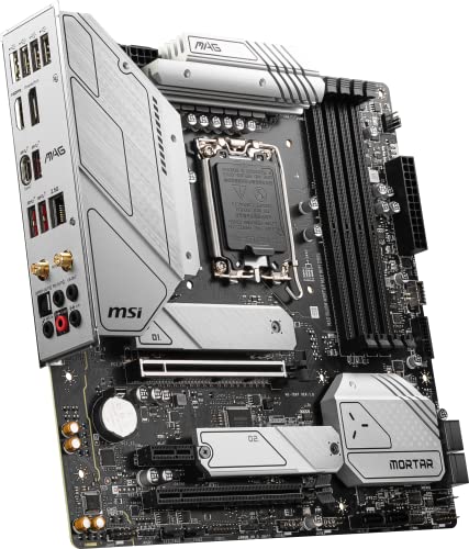 MSI MAG B660M Mortar MAX WiFi DDR4 Gaming Motherboard (mATX, 12th/13th Gen Intel Core, LGA 1700 Socket, DDR4, PCIe 4, 2.5G LAN, M.2 Slots, Wi-Fi 6E)