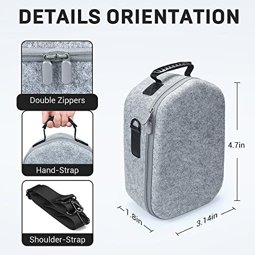 Vimetapro Carrying Case for Quest 2, Hard Bag for Quest 2 Accessories VR Headset with Elite Strap and Touch Controllers Other VR Accessories, Protable Design for Travel and Home Storage