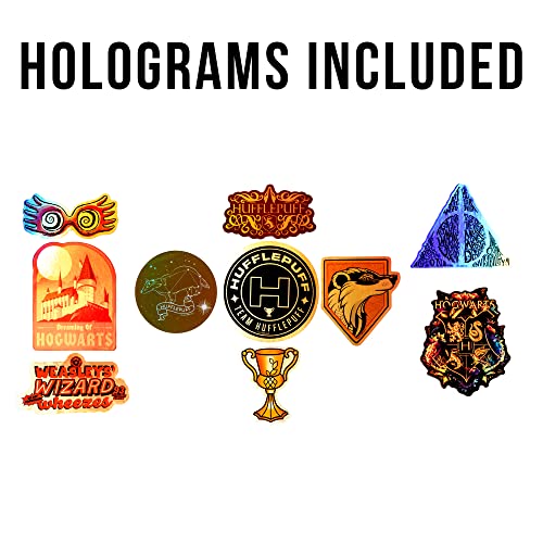 Conquest Journals Harry Potter Hufflepuff Vinyl Stickers, Unique Stickers Including Holograms, Waterproof and UV Resistant, Great for All Your Gadgets (120 Pack Variety Bundle)