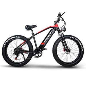 Electric Fat Tire Bike, 1000W Ebike with 35MPH, 60 Miles Maximum Mileage Ridden, 26" Off-Road Electric Bicycle, Shimano 7 Speed E Bike, 864Wh (48V18Ah) Removable Battery Electric Mountain Bike