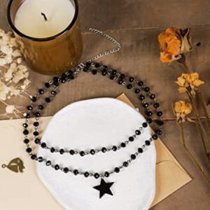 Sacina Goth Layered Star Choker Necklace, Black Choker Necklace, Goth Choker Necklace, Gothic Necklace, Emo Necklace, Halloween Christmas New Year Jewelry Gift For Women