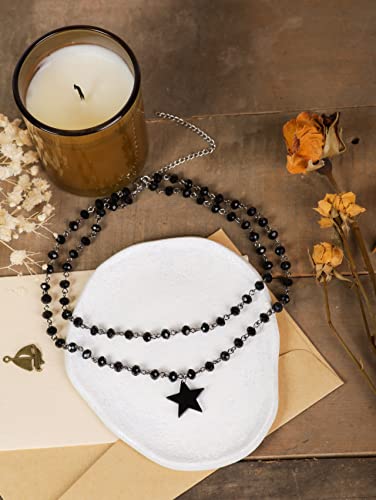 Sacina Goth Layered Star Choker Necklace, Black Choker Necklace, Goth Choker Necklace, Gothic Necklace, Emo Necklace, Halloween Christmas New Year Jewelry Gift For Women