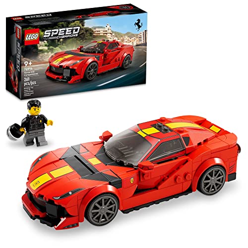 LEGO Speed Champions 1970 Ferrari 512 M Toy Car Model Building Kit 76914 Sports Red Race Car Toy, Collectible Set with Racing Driver Minifigure