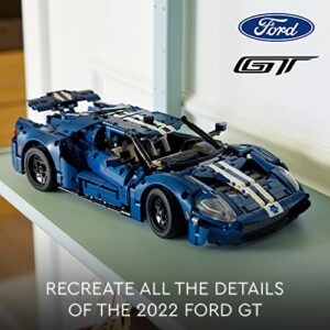 LEGO Technic 2022 Ford GT 42154 Car Model Kit for Adults to Build, Collectible Set, 1:12 Scale Supercar with Authentic Features, Gift Idea That Fuels Creativity and Imagination