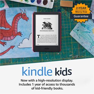 Kindle Kids (2022 release) – Includes access to thousands of books, a cover, and a 2-year worry-free guarantee - Unicorn Valley