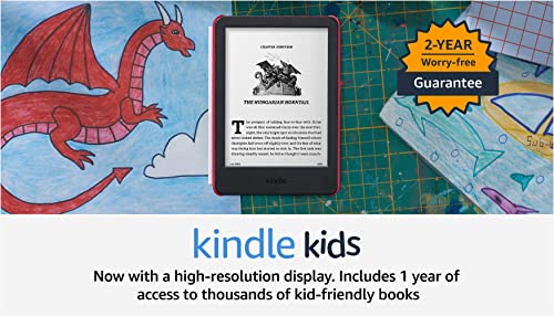 Kindle Kids (2022 release) – Includes access to thousands of books, a cover, and a 2-year worry-free guarantee - Unicorn Valley