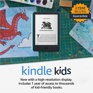 Kindle Kids (2022 release) – Includes access to thousands of books, a cover, and a 2-year worry-free guarantee - Ocean Explorer