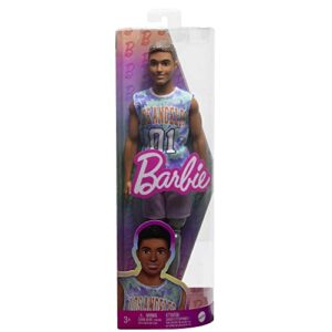 Barbie Fashionistas Ken Fashion Doll #212 with Prosthetic Leg, Los Angeles Jersey, Purple Shorts & Sneakers