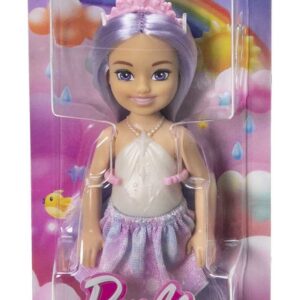 Barbie Unicorn-Inspired Chelsea Doll with Lavender Hair, Unicorn Toys, Horn Headband and Detachable Tail