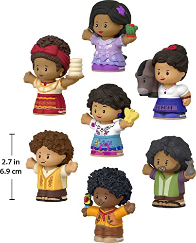 Fisher-Price Little People Toddler Toys Disney Encanto Figure Pack with 7 Characters for Pretend Play Ages 18+ Months