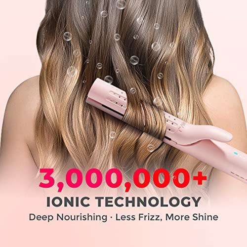 TYMO Airflow Styler Curling Iron - Ceramic Flat Iron Hair Straightener and Curler 2 in 1, Professional Curing Wand with 360° Ionic Cool Air, 5 Adjustable Temps & Dual Voltage for Long Short Hair