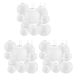 90 pcs 4 inch-12 inch white paper lantern lanterne papier lampion wedding party