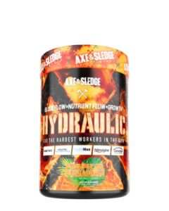 axe & sledge supplements hydraulic stimulant-free pump pre-workout with nitrosigine, agmamax, hydromax & creatine magnapower, increases performance, focus, and pumps, 20/40 servings (tropical thunder)